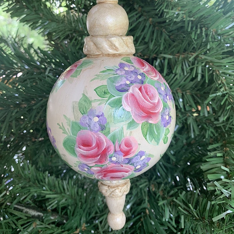 Hand Painted Rose - Etsy