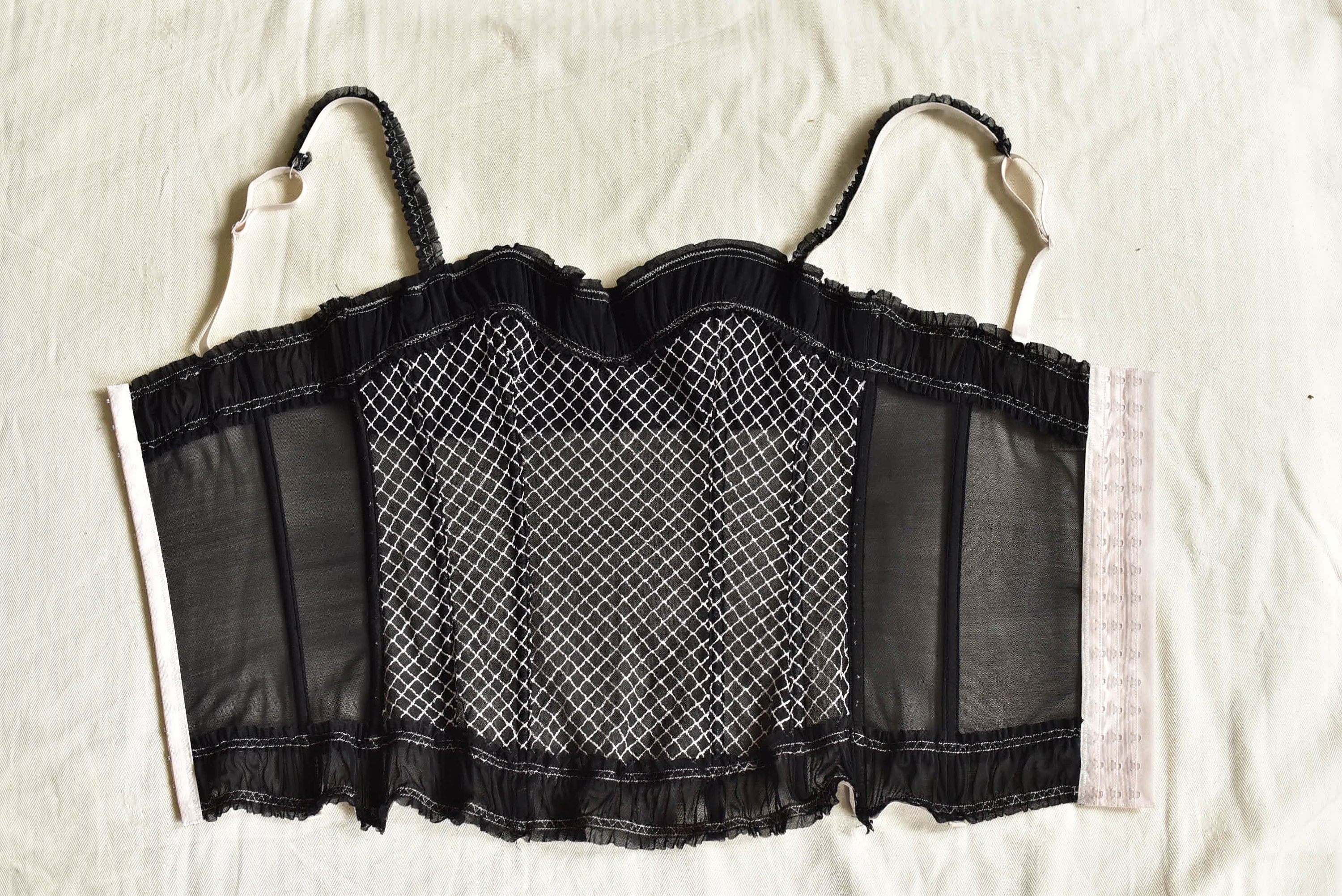 Vintage Y2K 90's Goth Punk MORBID THREADS Deadstock Bustier/ Corset Top ...