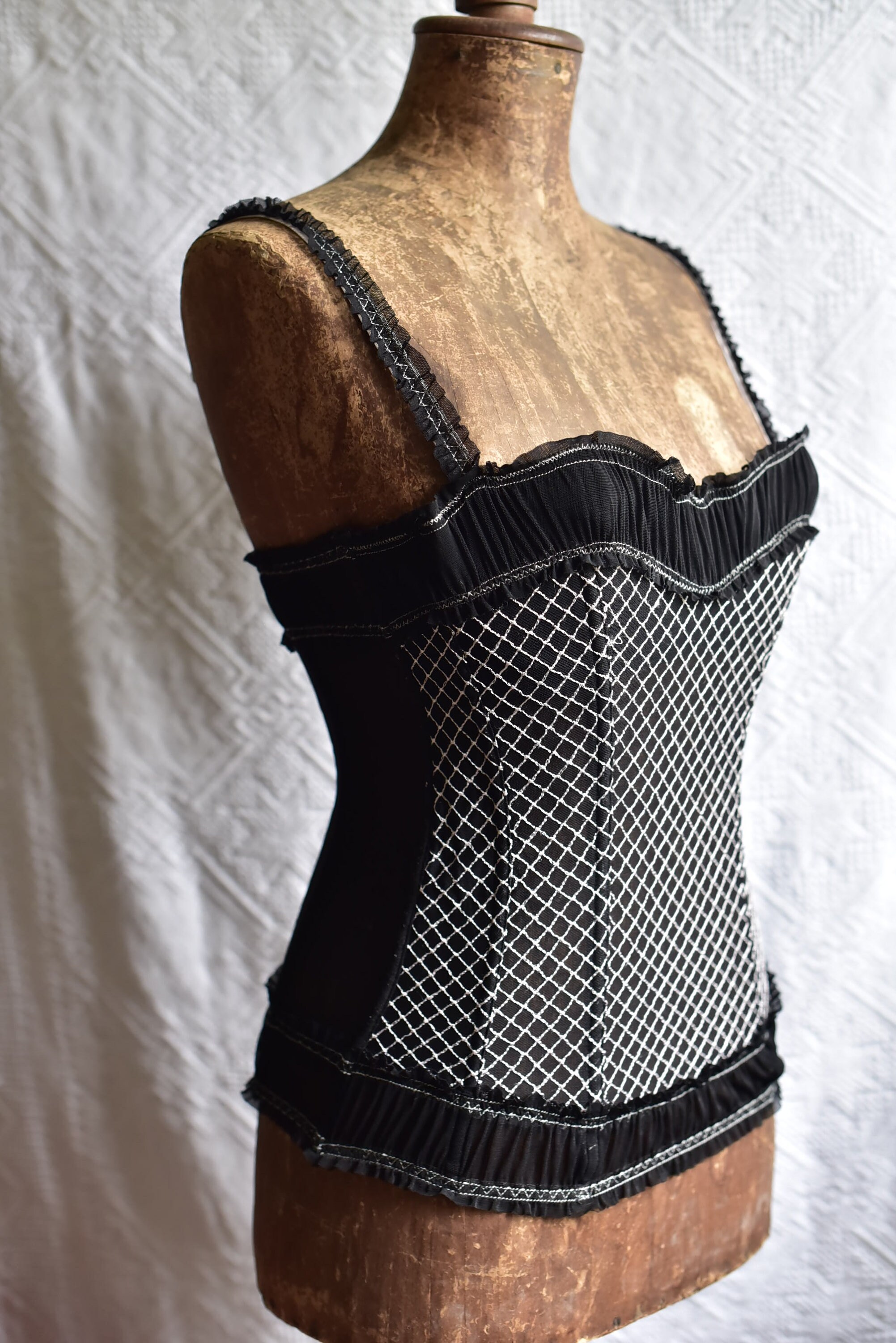 Vintage Y2K 90's Goth Punk MORBID THREADS Deadstock Bustier/ Corset Top ...