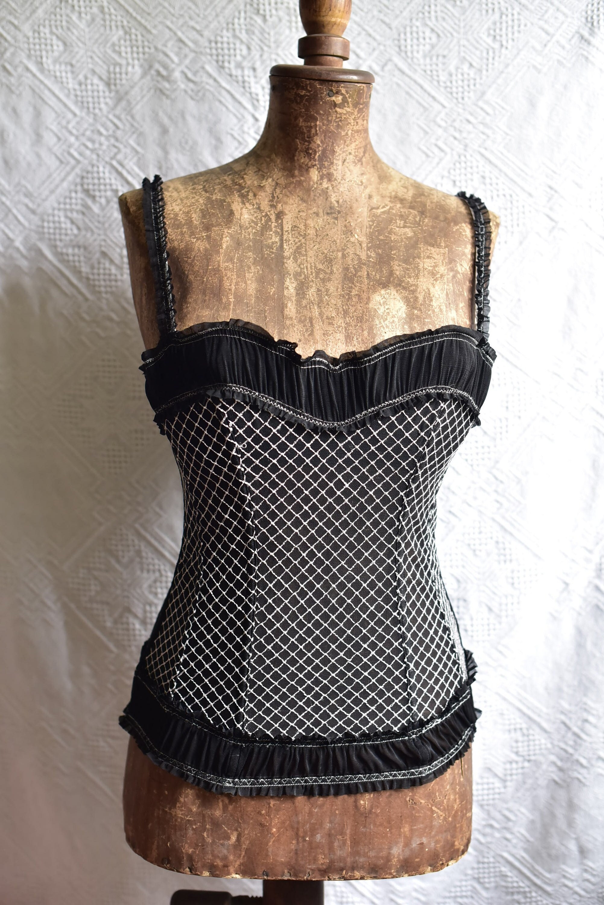 Vintage Y2K 90's Goth Punk MORBID THREADS Deadstock Bustier/ Corset Top ...