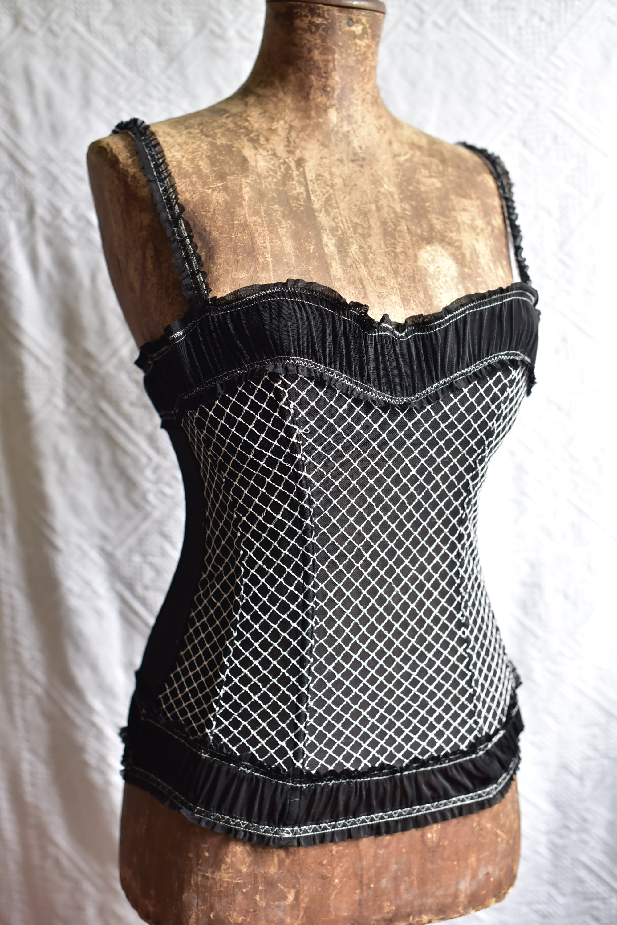 Vintage Y2K 90's Goth Punk MORBID THREADS Deadstock Bustier/ Corset Top ...