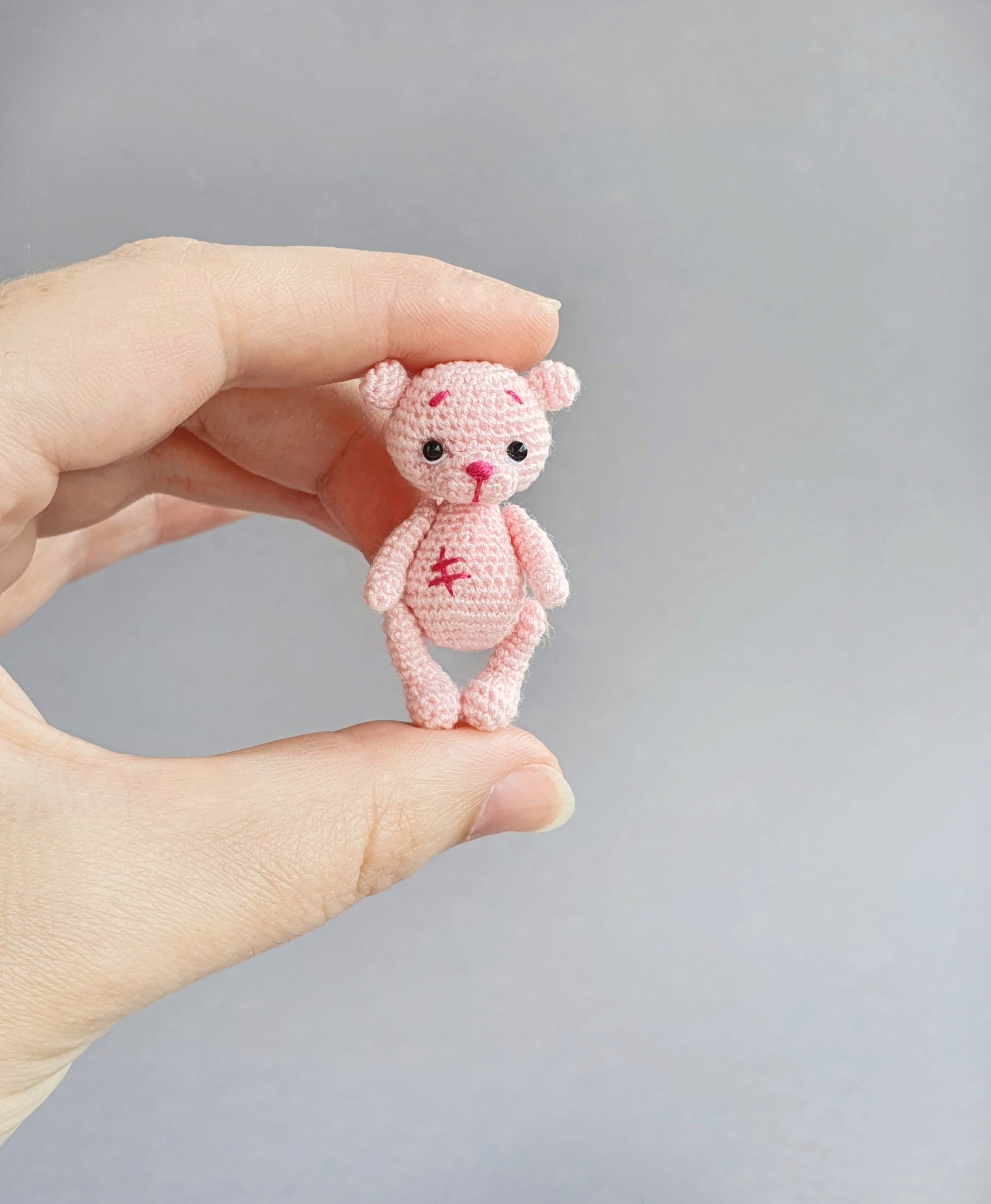 Mini Bear 45 Cm Mini Pink Bear Lover Gift Pocket Pet Friend - Etsy