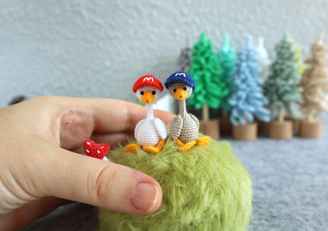 Tiny Goose 4,5 Cm, Miniature Goose Toy for Maskot, Stuffed Goose ...
