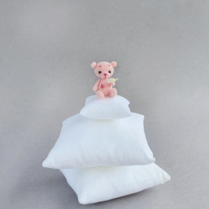 Mini Bear 4,5 Cm, Mini Pink Bear Lover Gift, Pocket Pet Friend for Doll ...