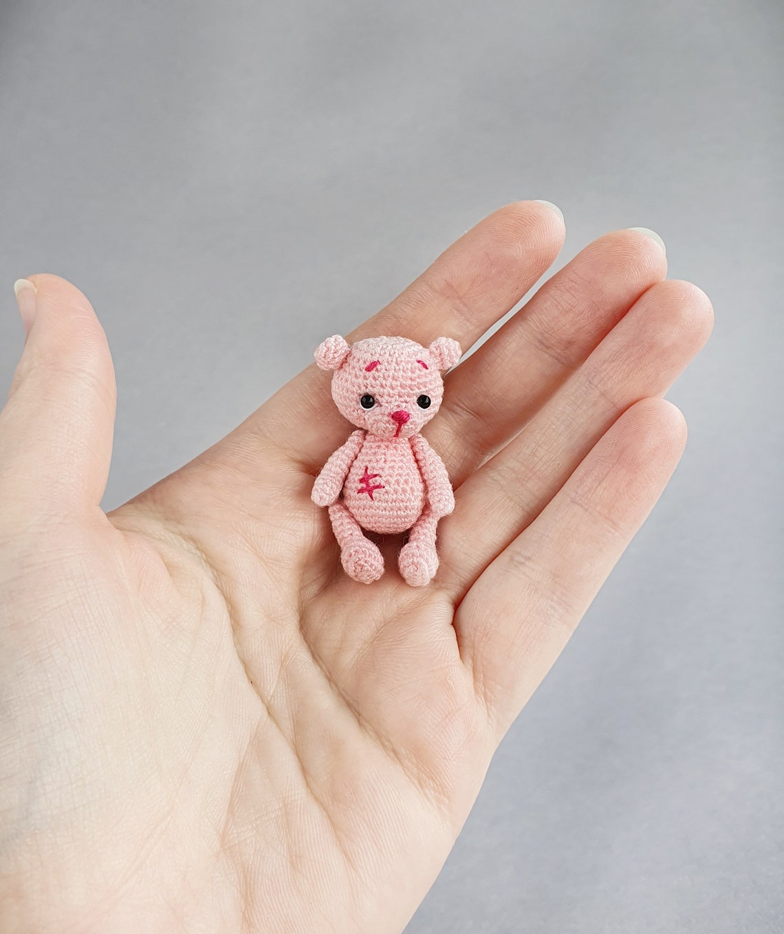 Mini Bear 45 Cm Mini Pink Bear Lover Gift Pocket Pet Friend - Etsy