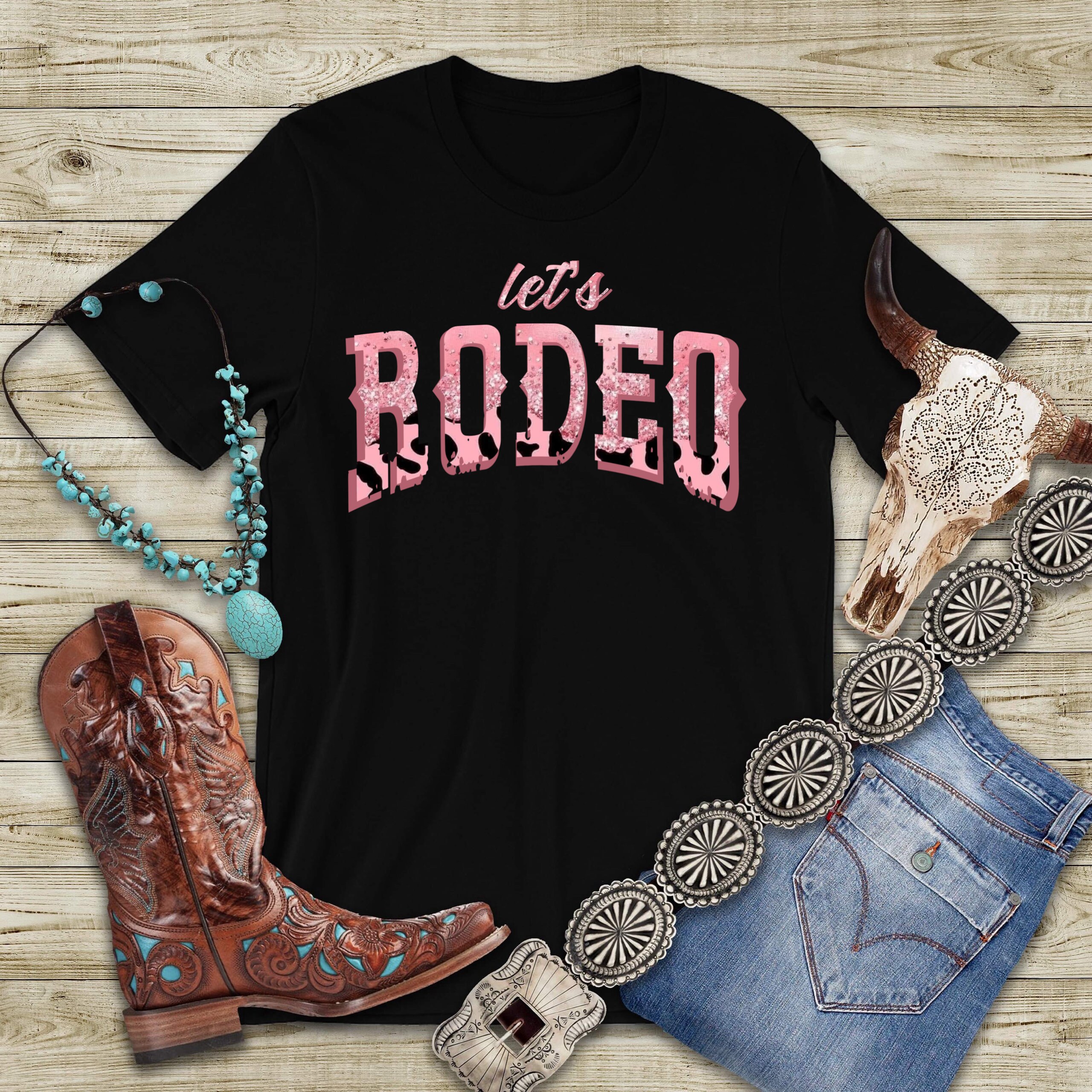 Let’s Rodeo Pink Leopard and Glitter Png File Only! - Etsy