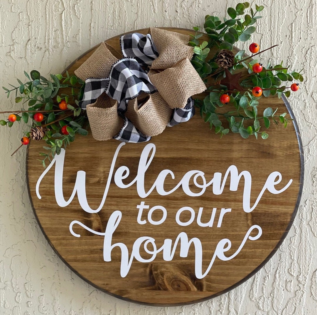 Custom Handmade Door Hanger | Welcome Sign | Door Sign | Front Door ...