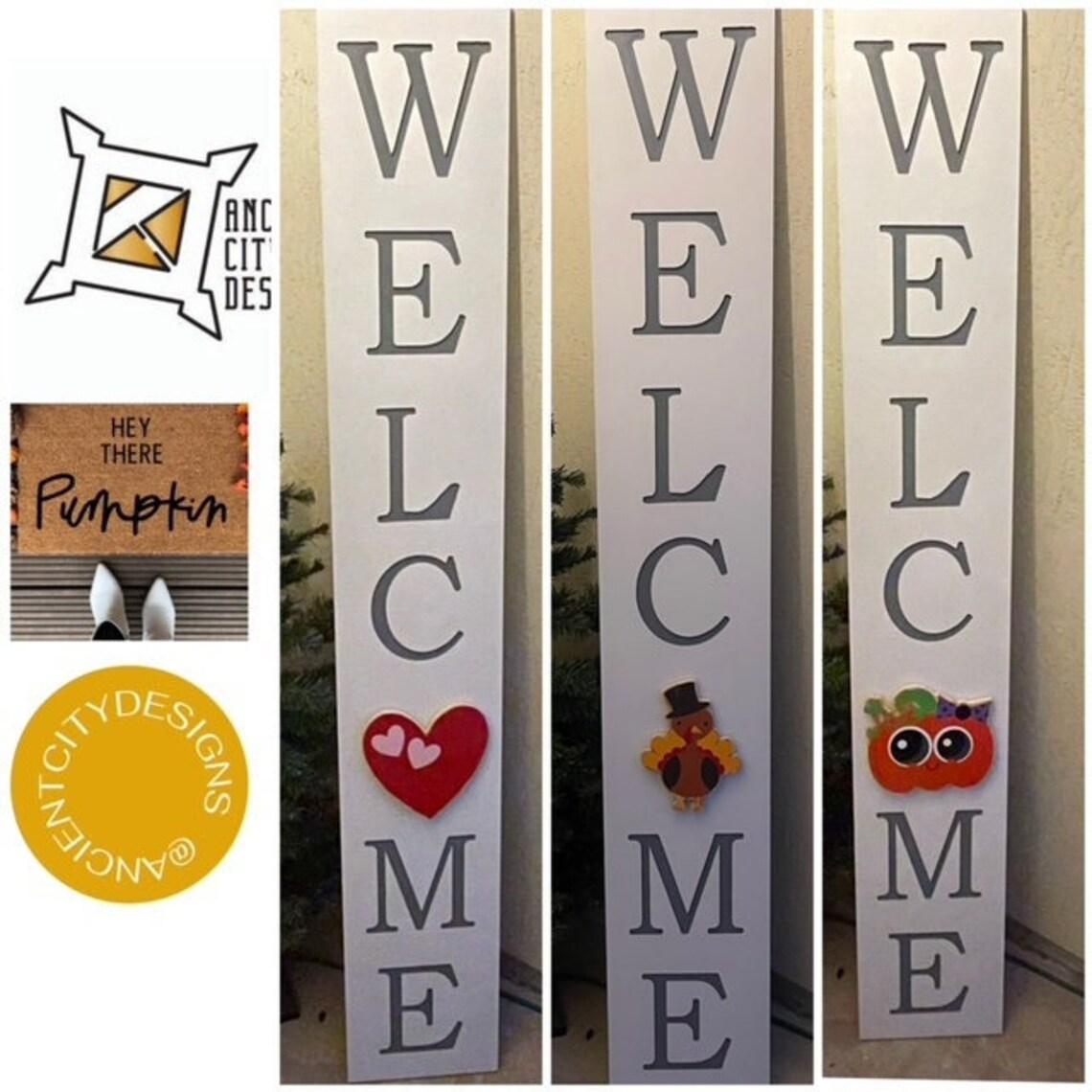 Custom Porch Leaner | Welcome Leaner | Porch Sign | Vertical Leaner ...