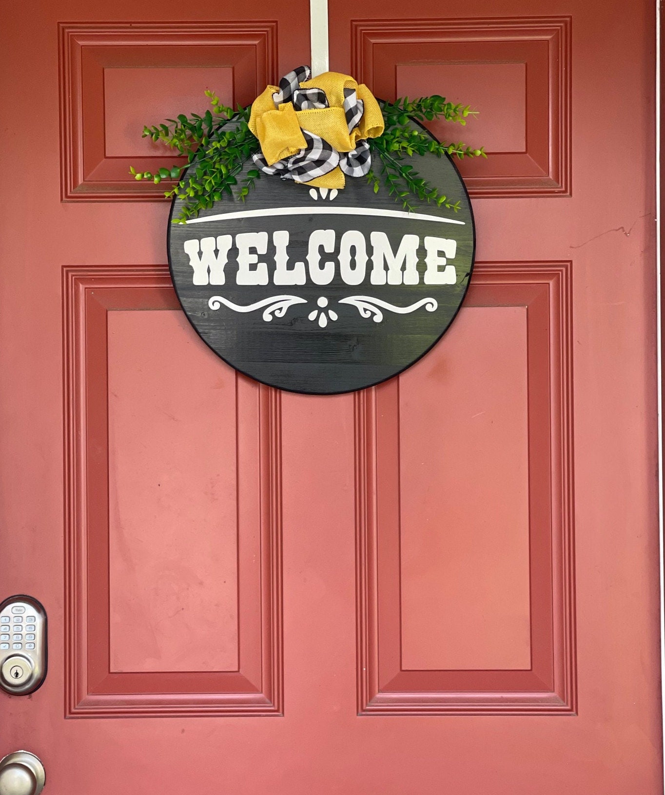 Custom Handmade Door Hanger | Welcome Sign | Door Sign | Front Door ...