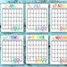 Printable Monthly Calendar | 2021-2022 Digital Planner | Gradient Theme ...