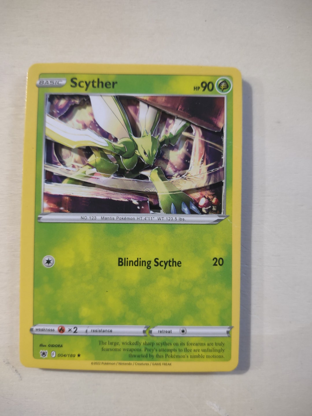 Blinding Scythe Scyther 3D Card astral Radiance - Etsy UK