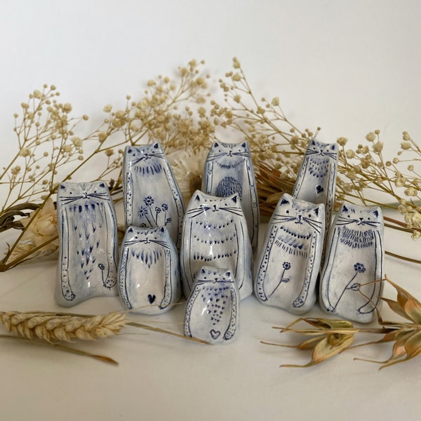 Ceramic Handmade Cat - Etsy