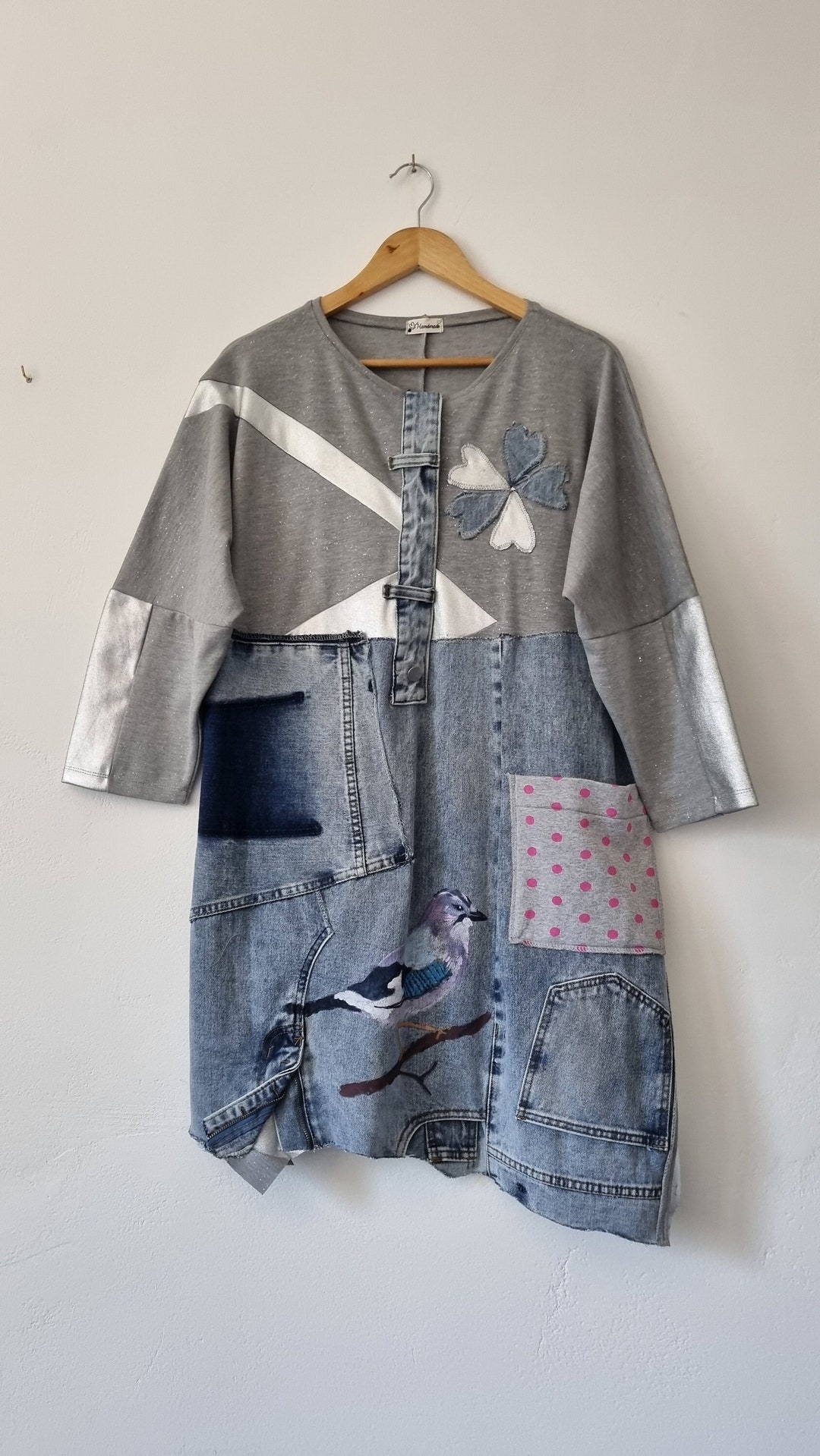Upcycled Clothing,recycled Dress,sweatshirt-dress,upcycled Top-dress ...