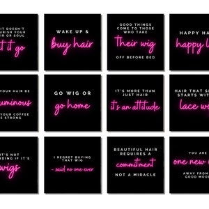 Social Media Canva Template Wigs and Hair 50 Wig Feed Layout Design ...