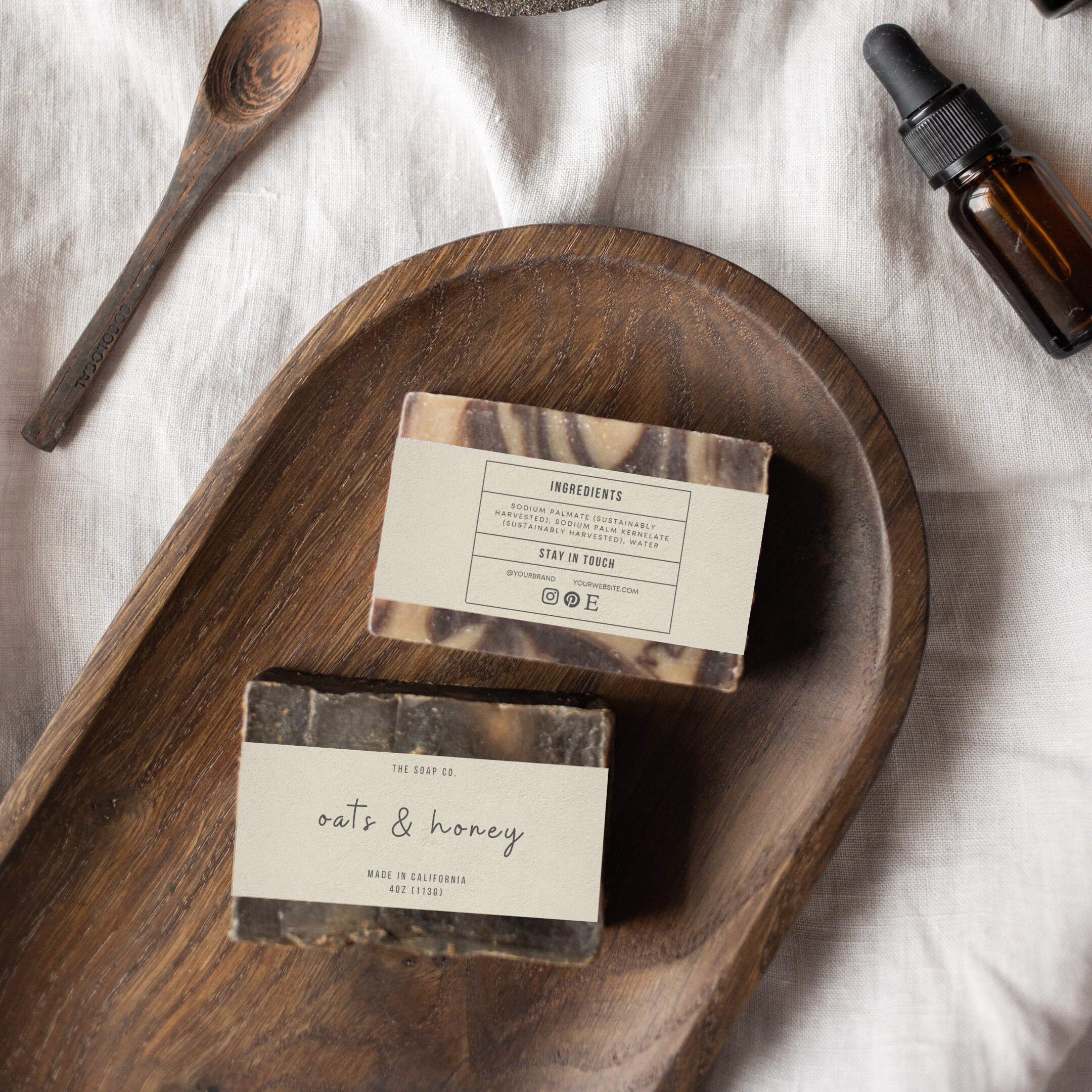 Editable Soap Label Template Handmade Soap Business Branding Packaging ...