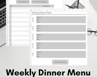 4 Week Menu Plan - Etsy Australia