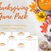 Thanksgiving Game Pack Thanksgiving Printable Games - Etsy