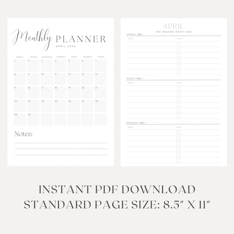2024 Weekly Planner Printable Weekly Planner Simple Planner ...