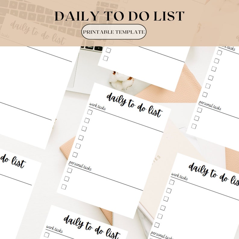 Simple Daily to Do List Printable Minimalist - Etsy