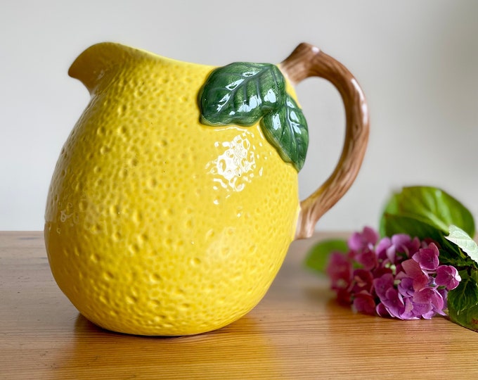 Beautiful Majolica Lemon Jug Mid Century - Etsy