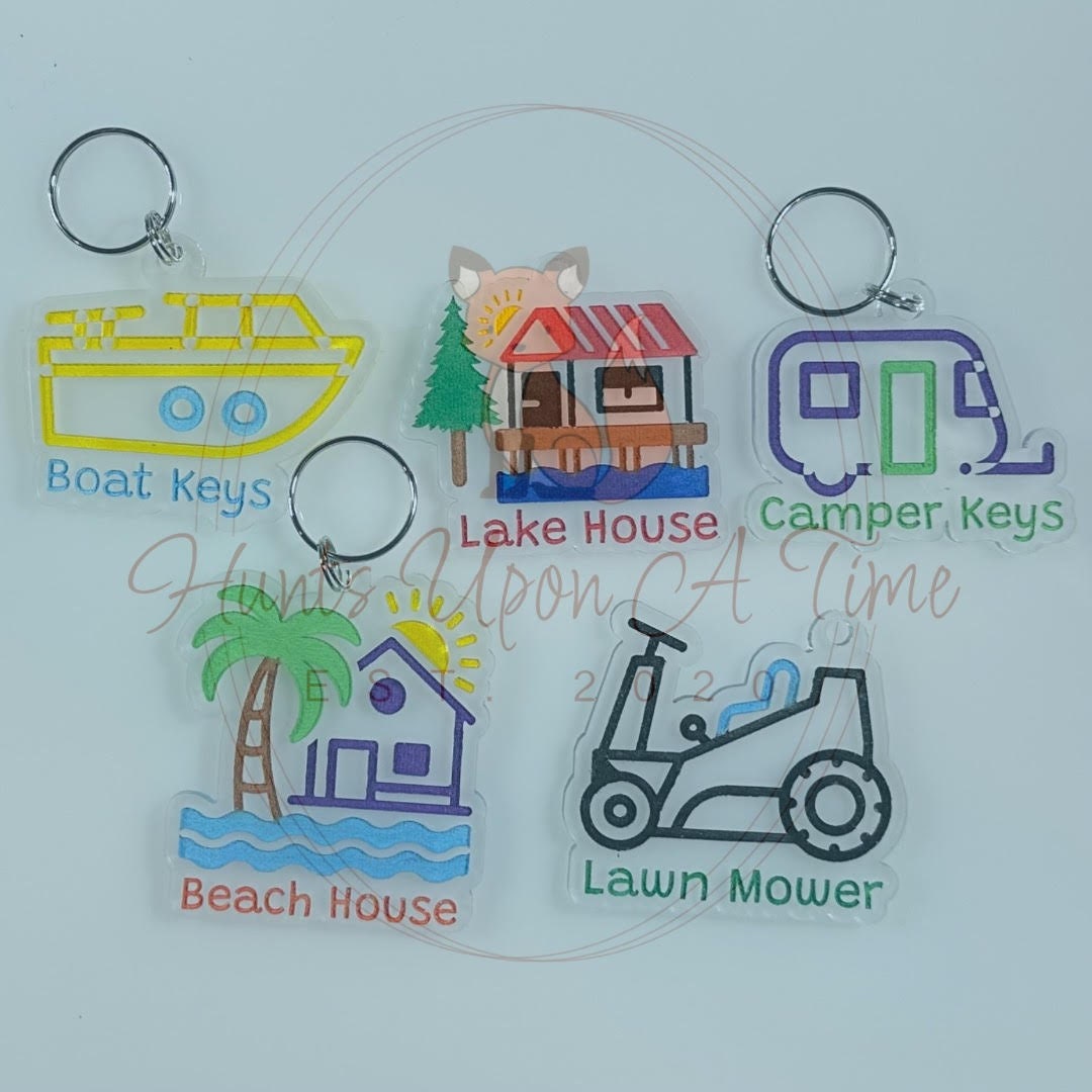 Clear Acrylic Key Identifiers/ Keychains - Etsy
