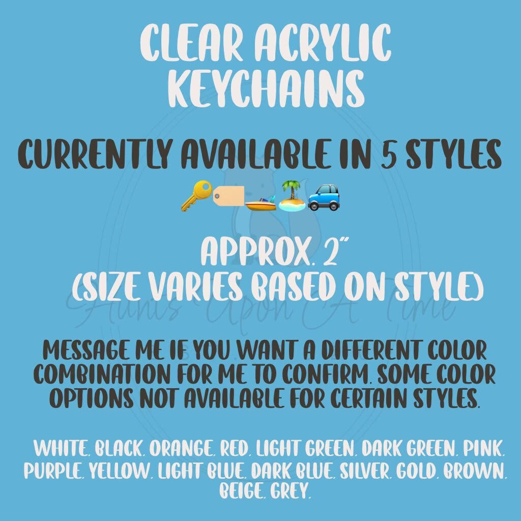 Clear Acrylic Key Identifiers/ Keychains - Etsy