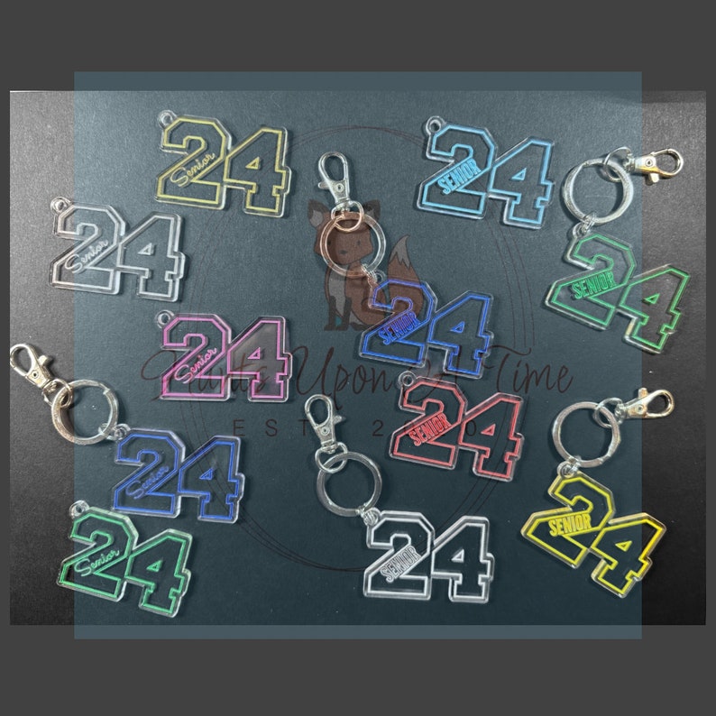 Senior 2024 Acrylic Keychains - Etsy