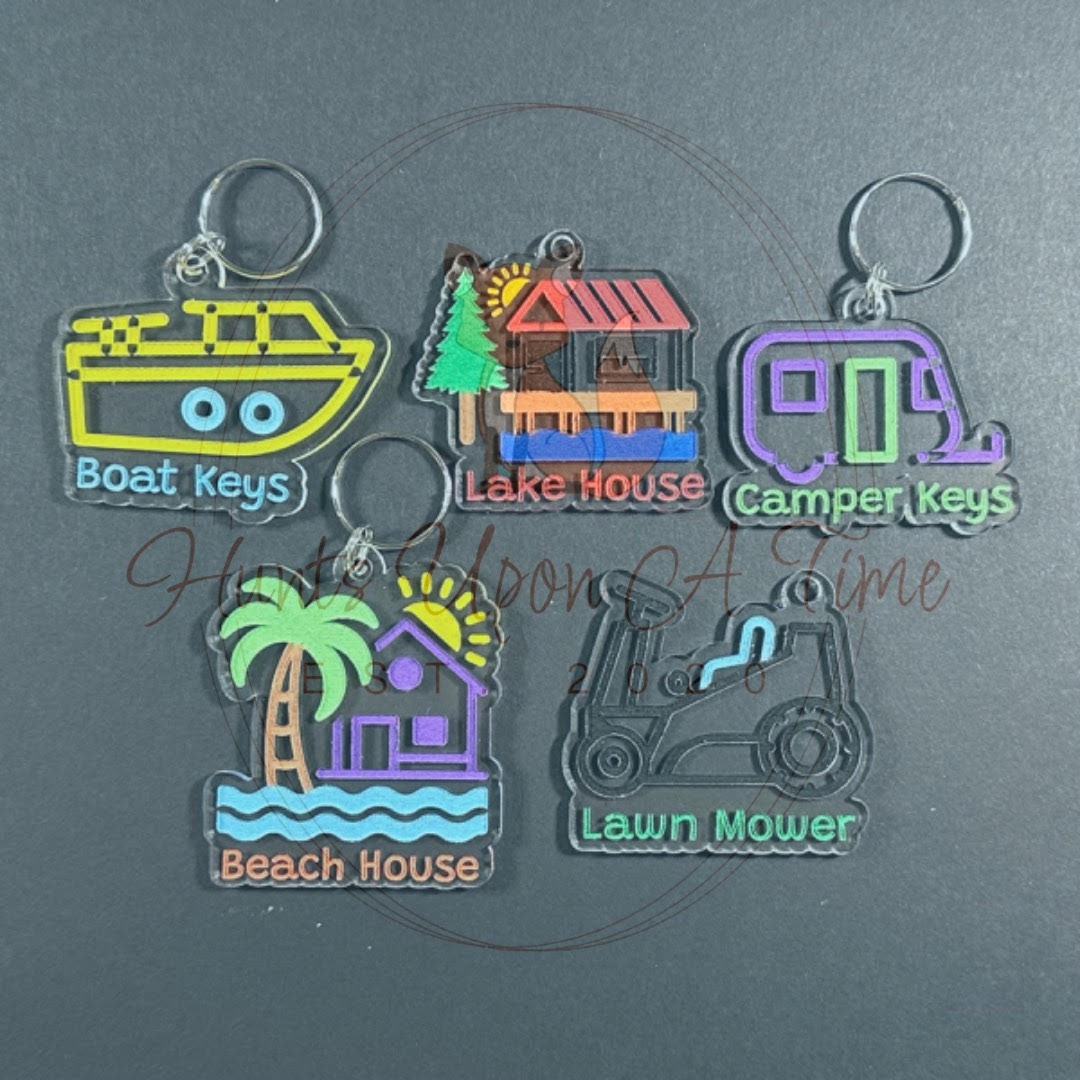 Clear Acrylic Key Identifiers/ Keychains - Etsy