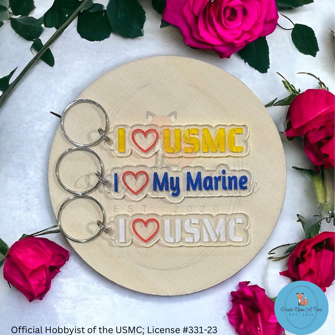 USMC Acrylic Valentine Keychain - Etsy