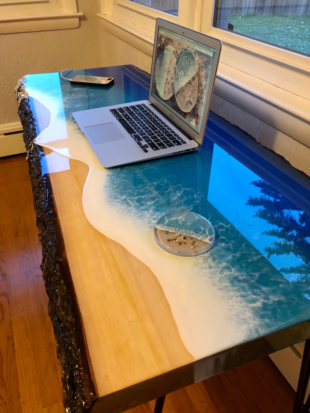 Custom Made Resin Beach Desk/sofa Table/ Accent Table/ Coffee Table/ - Etsy