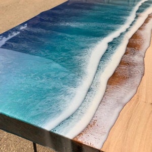 Custom Live Edge Resin Beach Table: Made to Order - Etsy