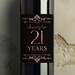 Printable 21st Birthday Wine Label: Cheers to 21 Years, Rose Gold ...