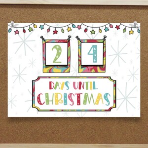 Printable Christmas Countdown Poster: Holiday Classroom Decor (PDF) - Etsy