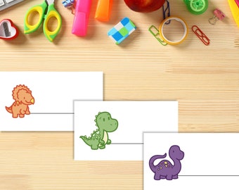Printable Dinosaur Name Tag Printable: Classroom Cubby Labels (PDF) - Etsy
