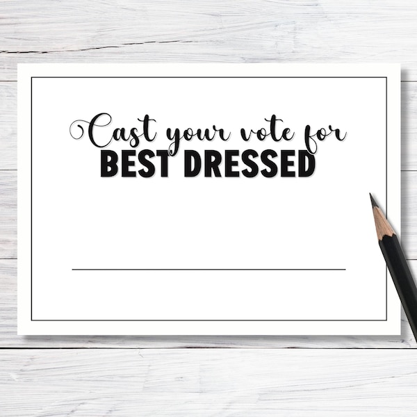 Prom Voting Ballot Printable - Etsy