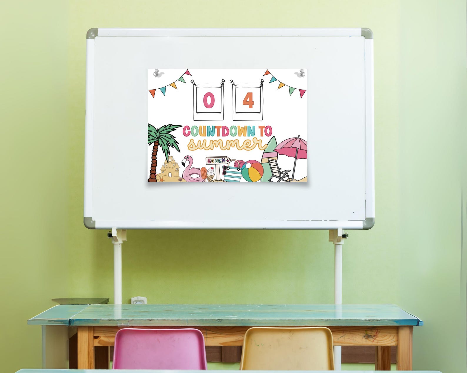 Printable Summer Countdown Poster: Kids' Calendar Activity (digital ...