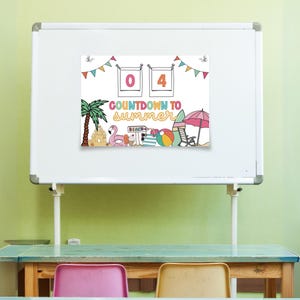 Printable Summer Countdown Poster: Kids' Calendar Activity (digital ...
