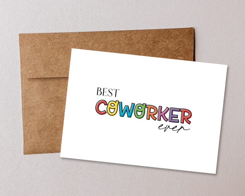 Printable Best Coworker Ever Card - Colleague Appreciation Thank You ...