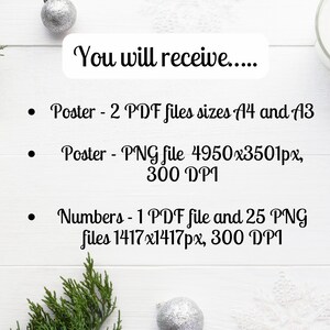 Printable Christmas Countdown Poster: Holiday Classroom Decor (digital ...