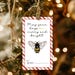 Bee Merry Christmas Gift Tag - Printable Christmas Bee Treat Tag ...