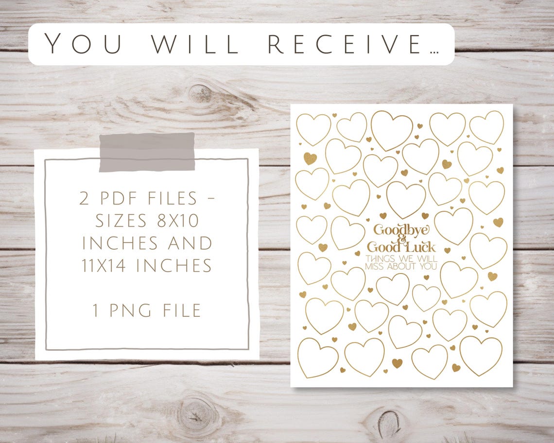 Printable Employee Goodbye Poster: Printable Leaving Gift (PDF & PNG ...