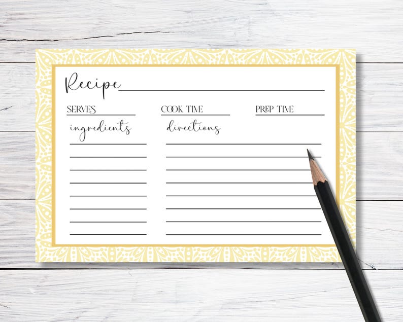 Printable Floral Recipe Card Printable Set: Colorful Dots, 6x4 (PDF) - Etsy