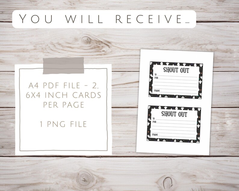 Printable Shout Out Card - Halloween Shout Out Instant Download ...