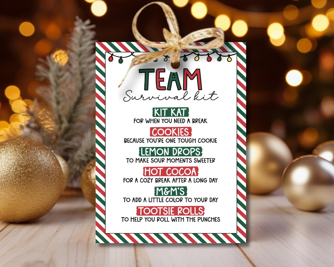 Printable Team Survival Kit Gift Tags - Printable Employee Appreciation ...