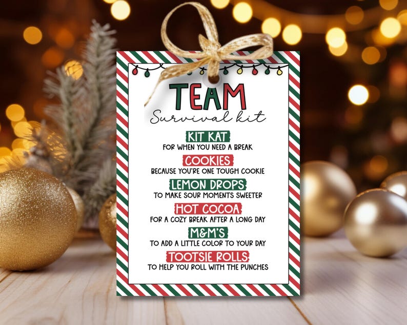 Printable Team Survival Kit Gift Tags - Printable Employee Appreciation ...
