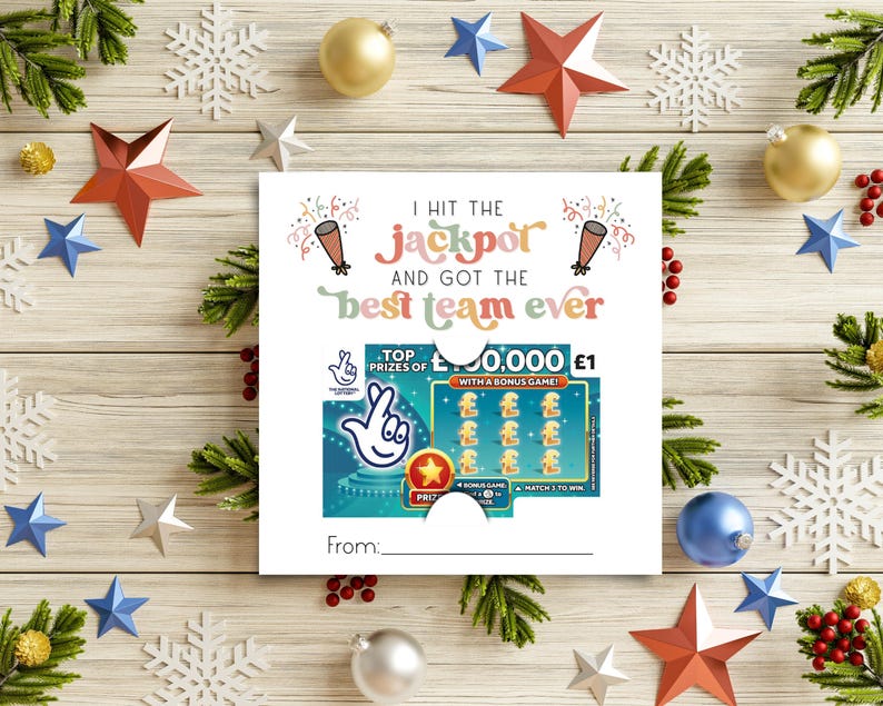 Scratch Card Holder Printable Lottery Ticket Gift fun and Creative ...