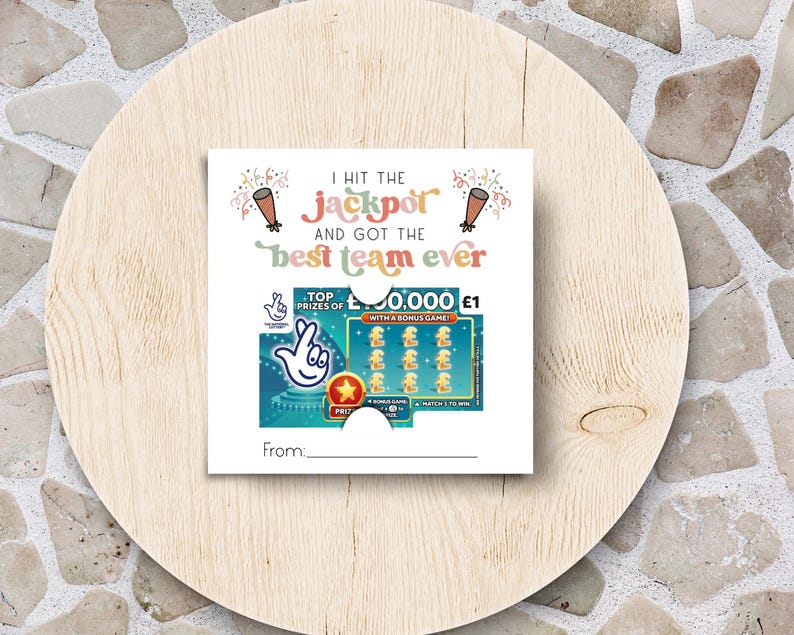 Scratch Card Holder Printable Lottery Ticket Gift fun and Creative ...