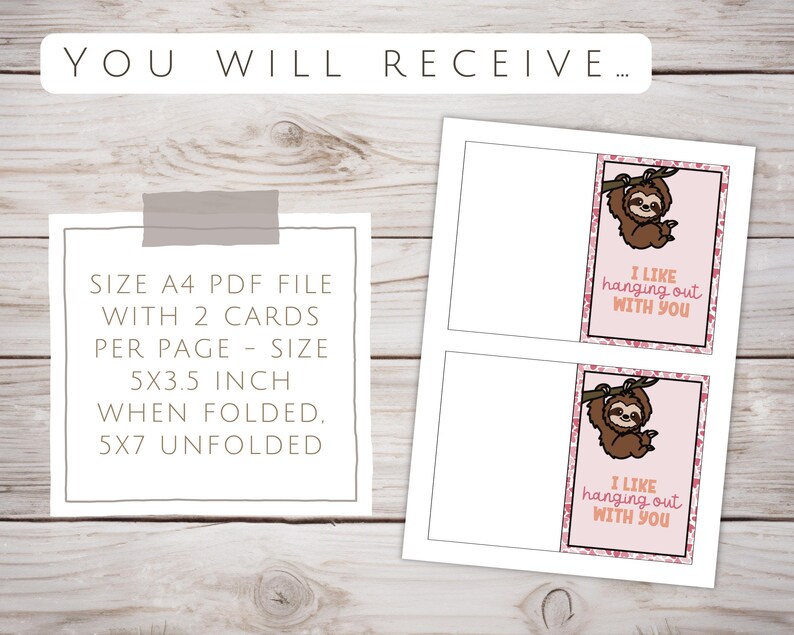 Printable Sloth Anniversary Card - Cute Sloth Card - Printable Sloth ...