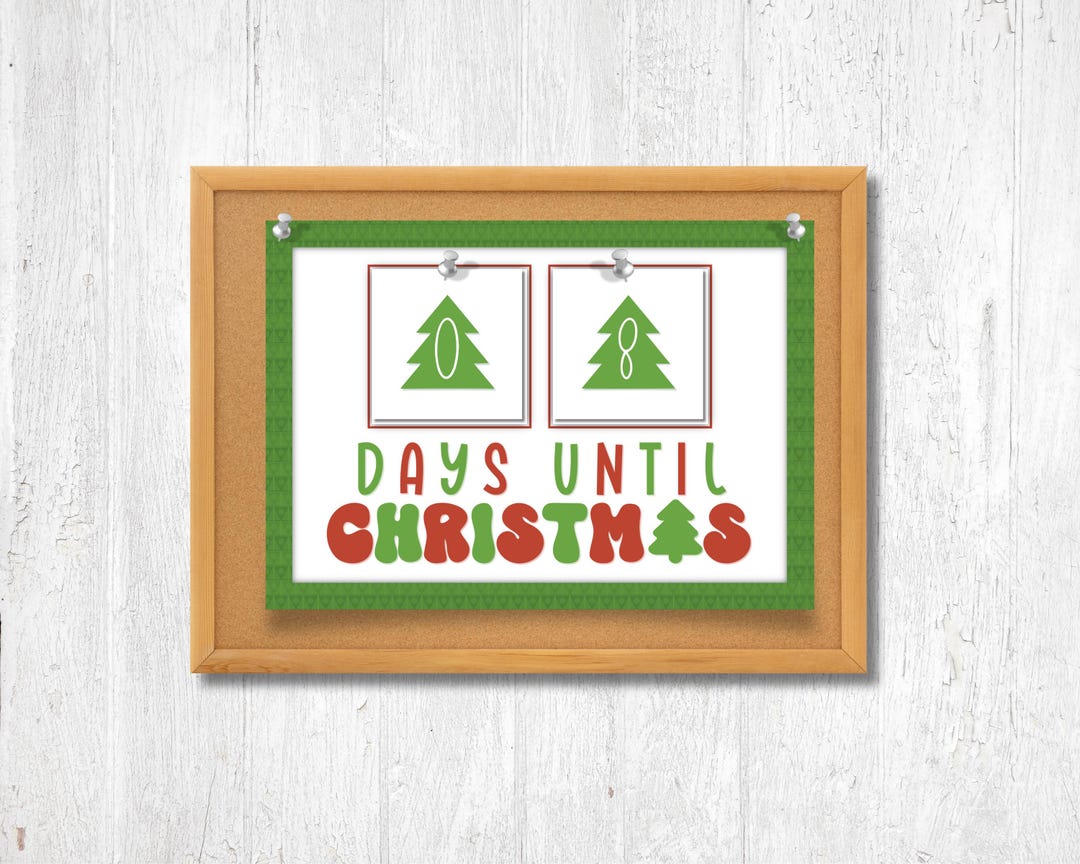 Printable Christmas Countdown Poster: Holiday Classroom Decor (PDF ...