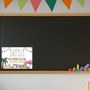 Printable Summer Countdown Poster: Kids' Calendar Activity (digital ...